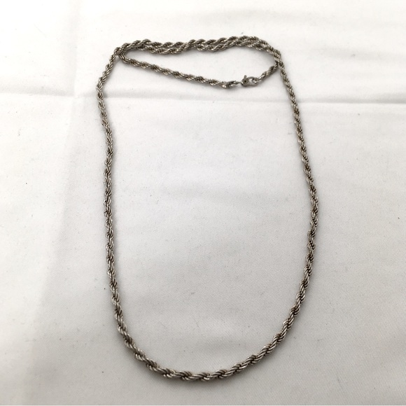 Monet | Jewelry | Vintage Monet Long Silver Rope Chain | Poshmark